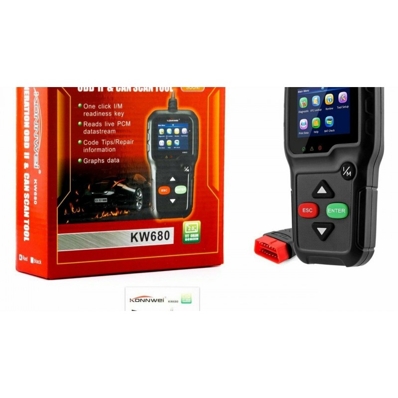 DOBO Lettore OBD OBD2 KONNWEI KW680 Scanner Codici AUTO Diagnostica...